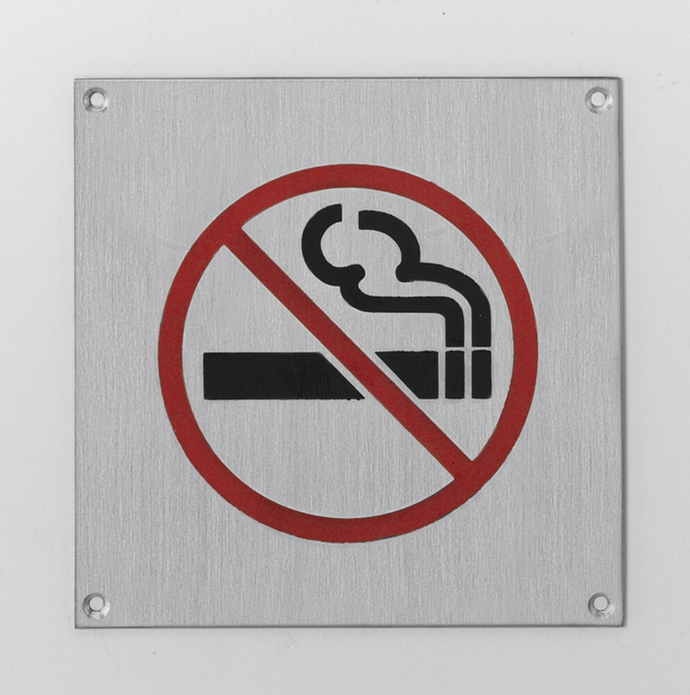 Necosteel pictogram vierkant RVS niet roken