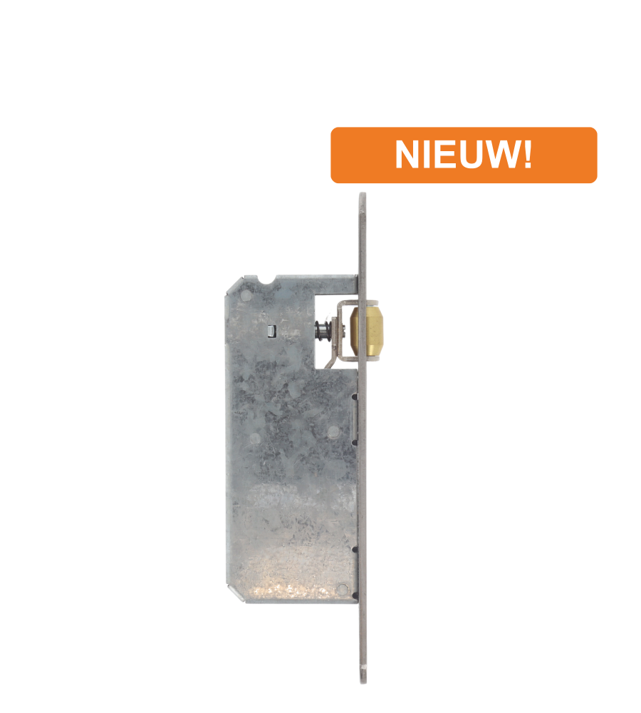 Smaldeur rolslot type 12 afgerond RVS voorplaat